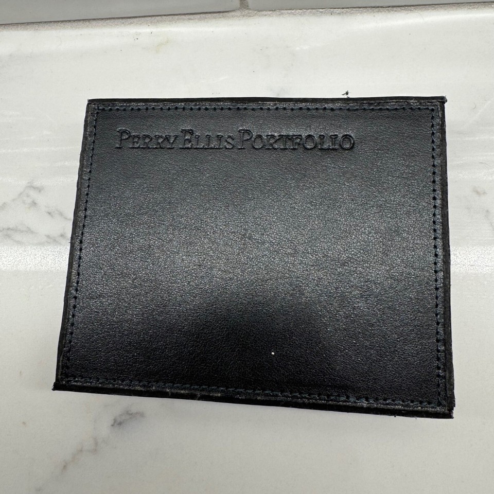 Vintage New Perry Ellis Portfolio Wallet Italian Leather Billfold Passcase | eBay