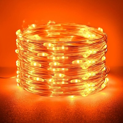 Halloween Decoration Fairy Lights,Orange String Lights, 6m 19.6ft 6m ...