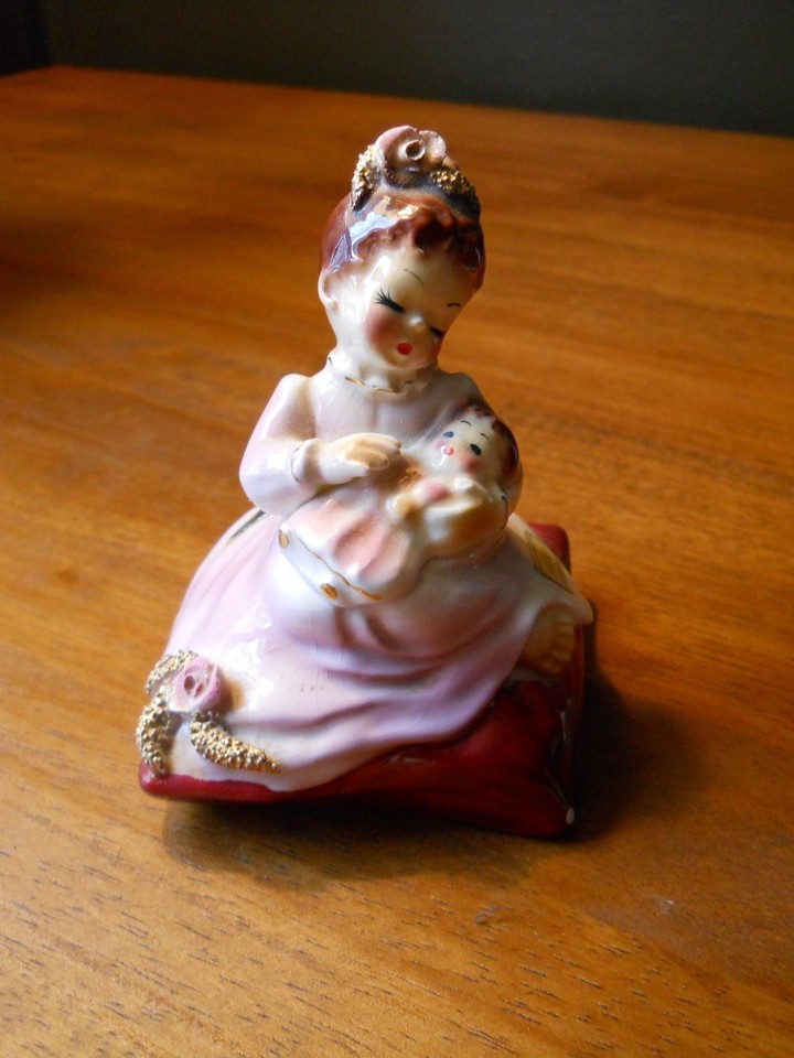 Sweet Vintage Josef Originals Mary Ann Figurine with Doll | eBay