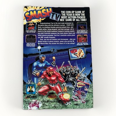 Smash TV Nintendo NES Video Game Vintage Print Ad/Wall Art Acclaim | eBay