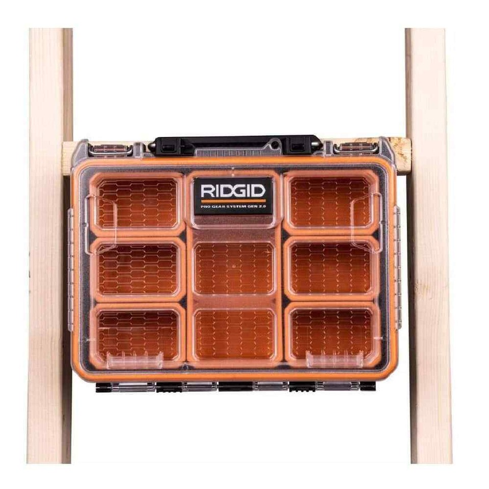 Ridgid Small Parts Organizer Compact Pro Gear System 22" 6 Compartment ...