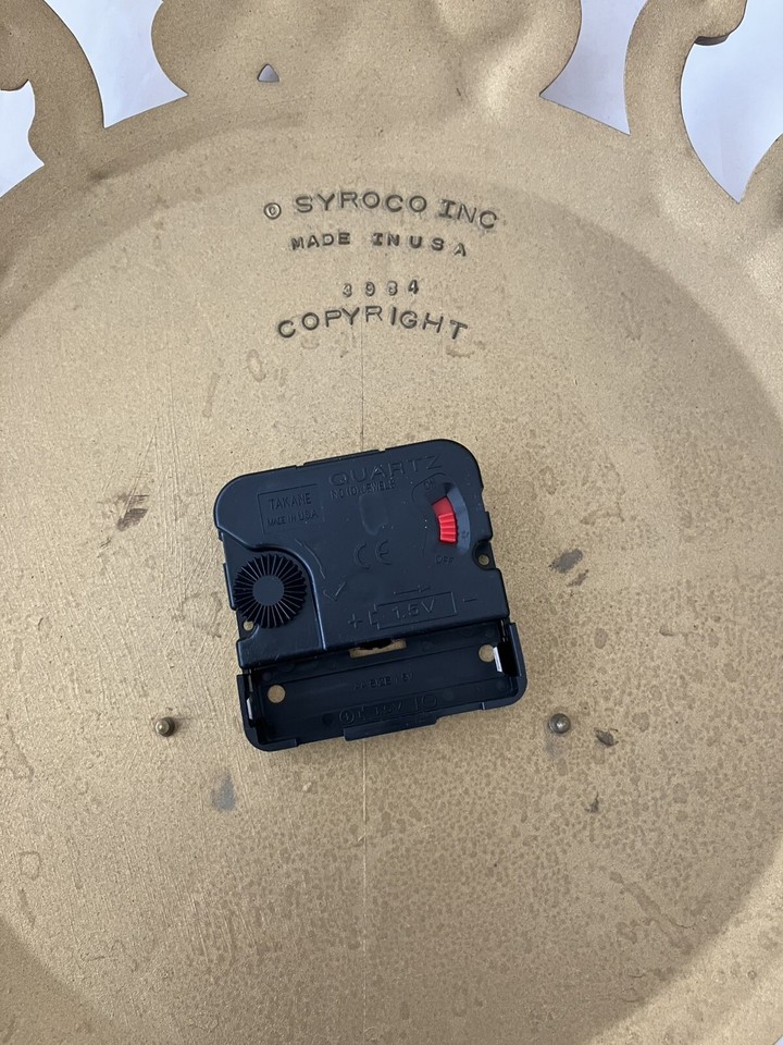 Vintage 1964 SYROCO Mid Century Ornate Hollywood Regency Quartz Wall ...