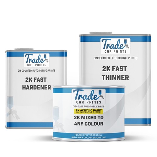 POST OFFICE RED 2k Acrylic Car Paint 2 Litre Kit Direct High Gloss ...