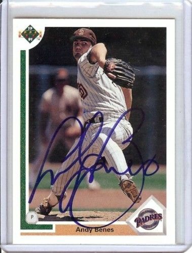 Andy Benes 1991 Upper Deck Signed Card Auto Autograph | eBay