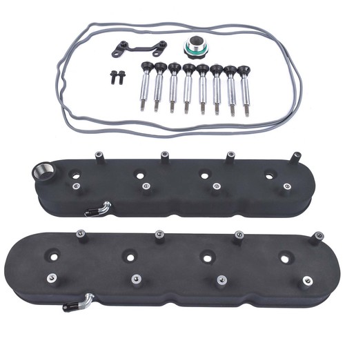 LS Cast Aluminum Tall Pair of Valve Covers with Coil Mounts For GM LS1 ...