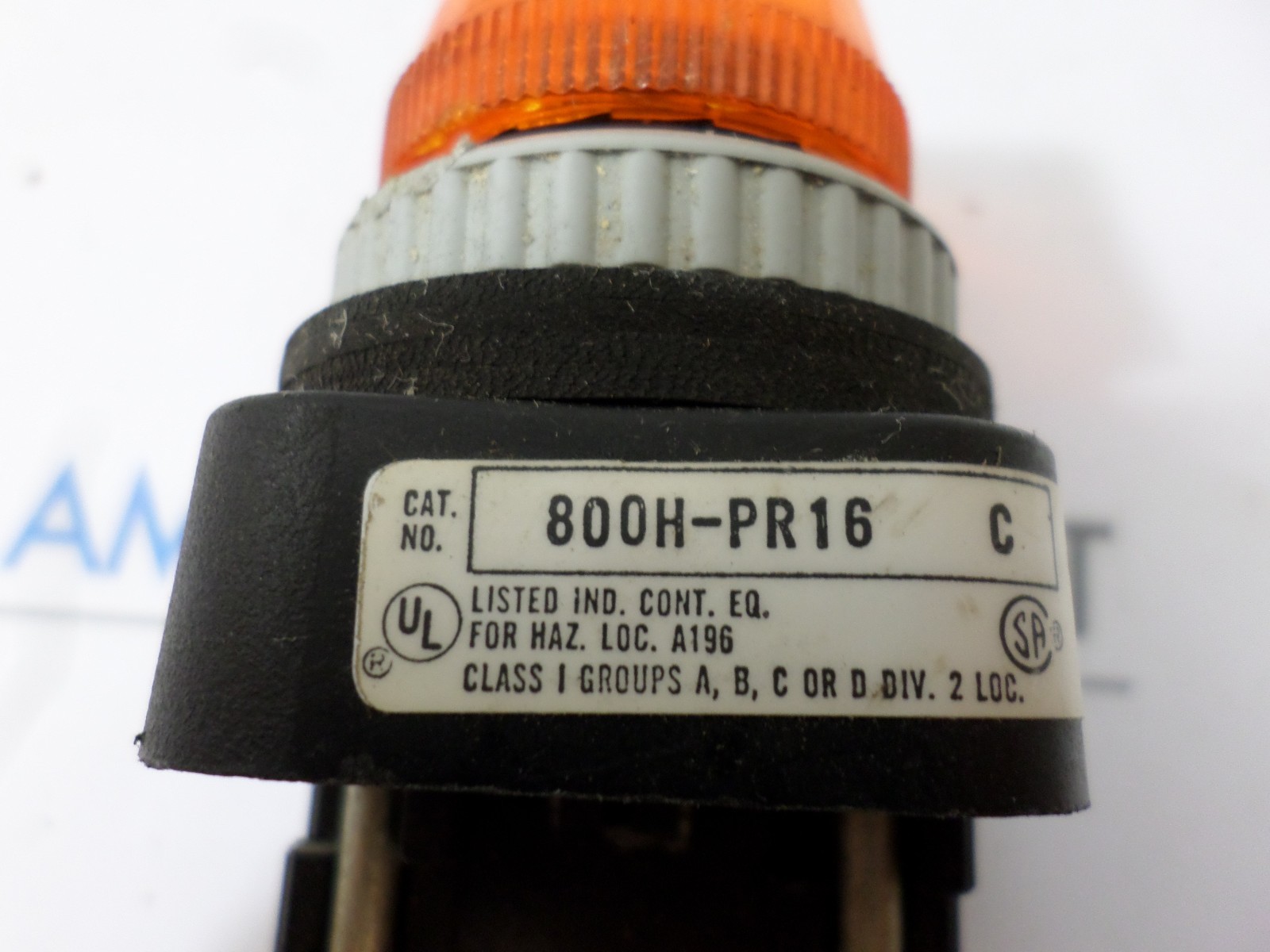 Allen Bradley 800H-PR16 Series C Pilot Light Orange Lens | eBay