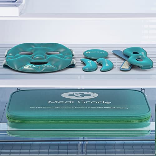 Medi Grade Cooling Face Mask and Cold Eye Mask - Safe Gel Technology ...