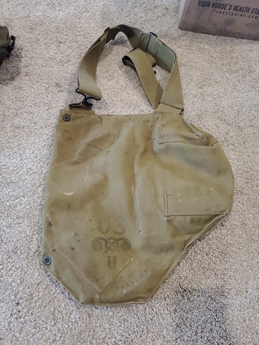 WW2 Gas Mask Bag, Green used condition 1 only | eBay