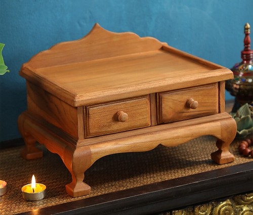 Wooden Buddha Statue Rack Base Buddhism Temple Display Foundation Table ...