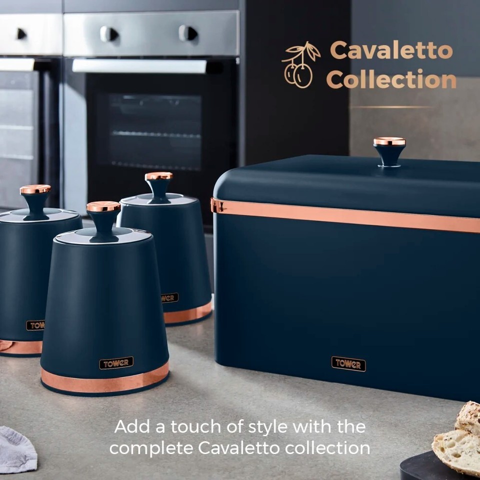 Tower Cavaletto Kettle Toaster Microwave Breadbin Canisters Set in ...