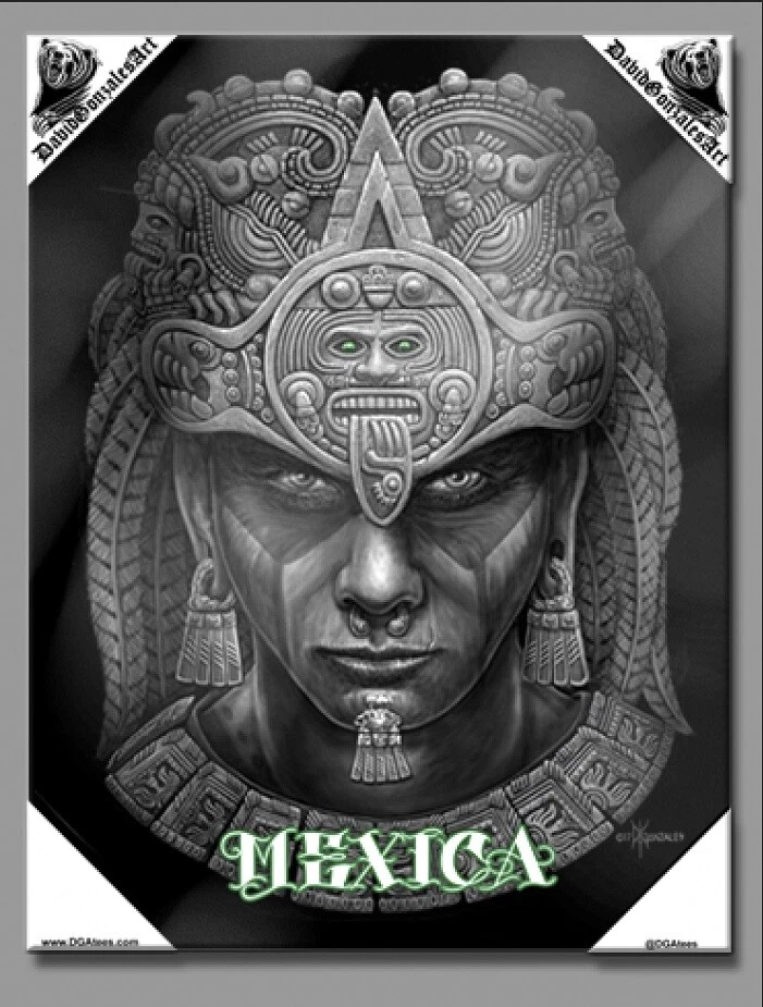 Aztec Warrior Painting