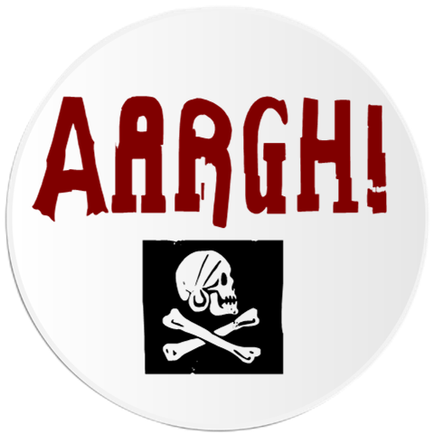 Aargh Pirate - 25 Pack Circle Stickers 3 Inch - Skull Crossbones | eBay