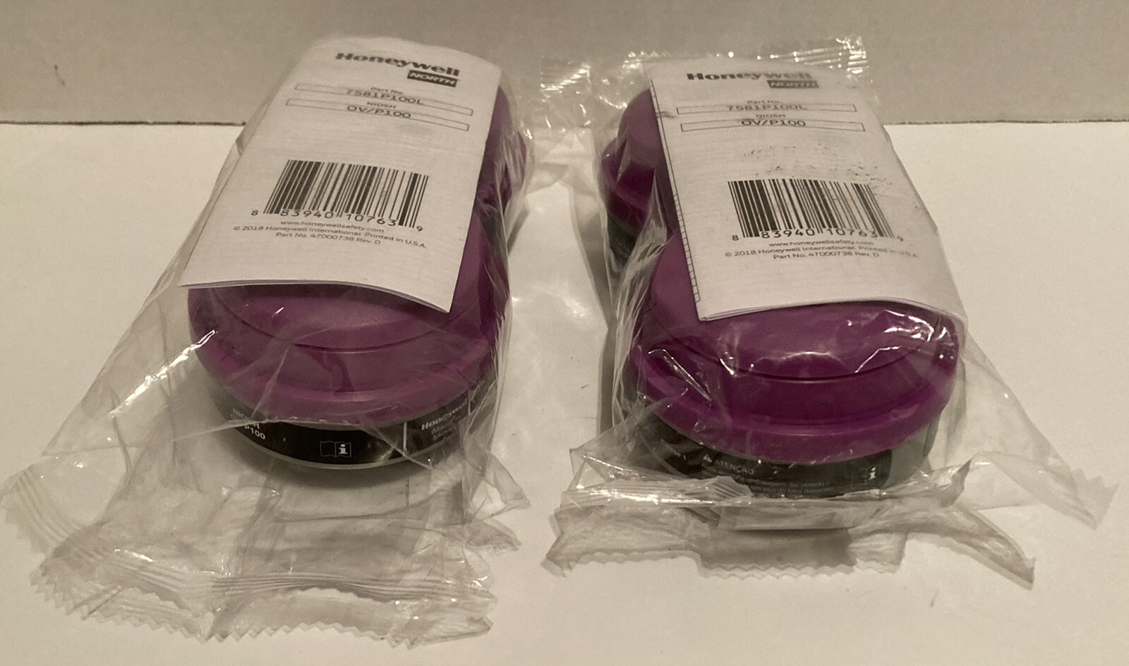 North by Honeywell 7581P100L Combination Cartridge Organic Vapor/p-100 ...