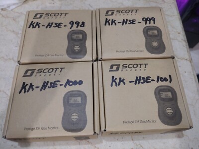 Lot of 4 Scott Protégé ZM Single Gas H2S Monitor (096-3459-02) | eBay