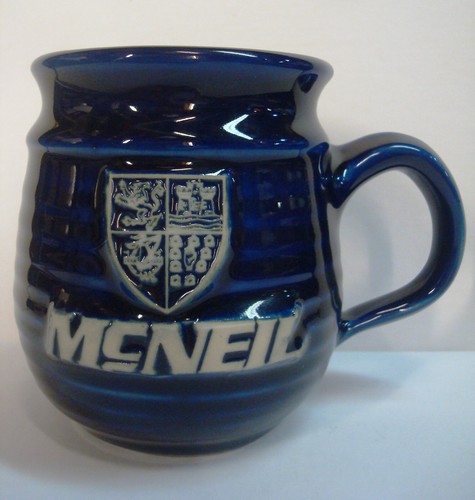 McNeil Coat of Arms Family Crest Ireland FBI USA Cobalt Blue Coffee Mug ...