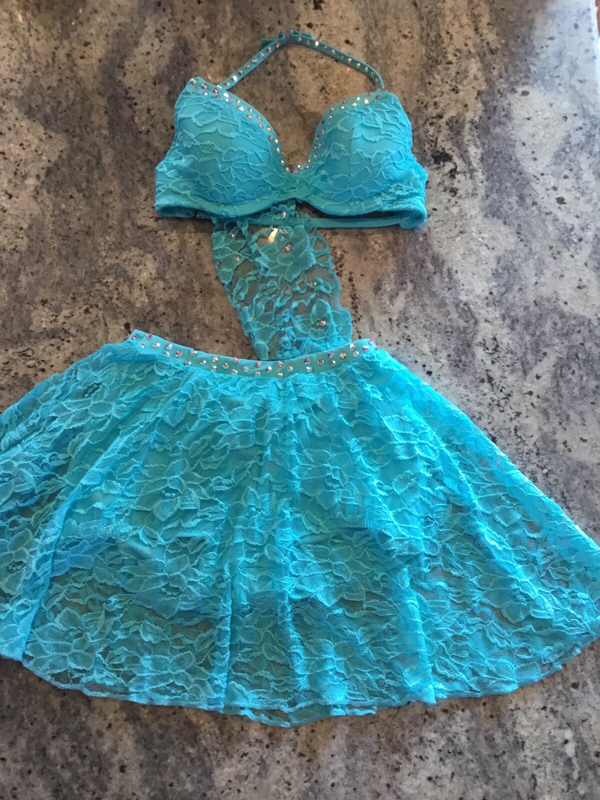 Dance Competition Costume Custom Made Jr 5 34B - Gem
