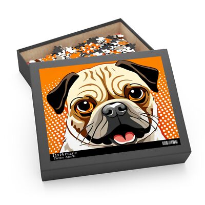 CUTE PUG DOG FACE Puzzle (120, 252, 500-Piece) | eBay