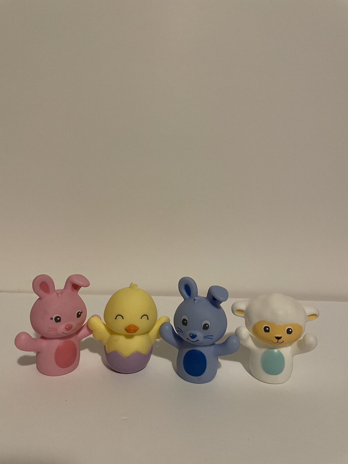 Vintage Easter Finger Puppets Cake Topper Set of 4 Bunnies Lamb ...