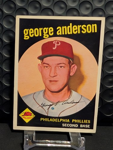 1959 Topps George Sparky Anderson HOF Rookie # 338 LR CENTERED TB 60/40 ...