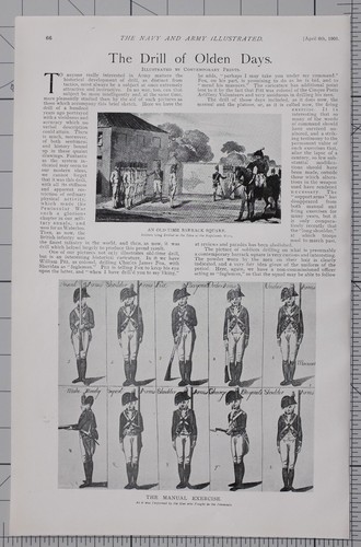 1901 PRINT PLATOON DRILL FIRING EXERCISE ~ IN TIME OF NAPOLEONIC WARS ...
