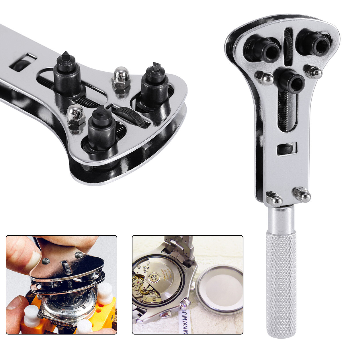 Watch Back Case Cover Opener Adjustable Remover Repair Wrench ...