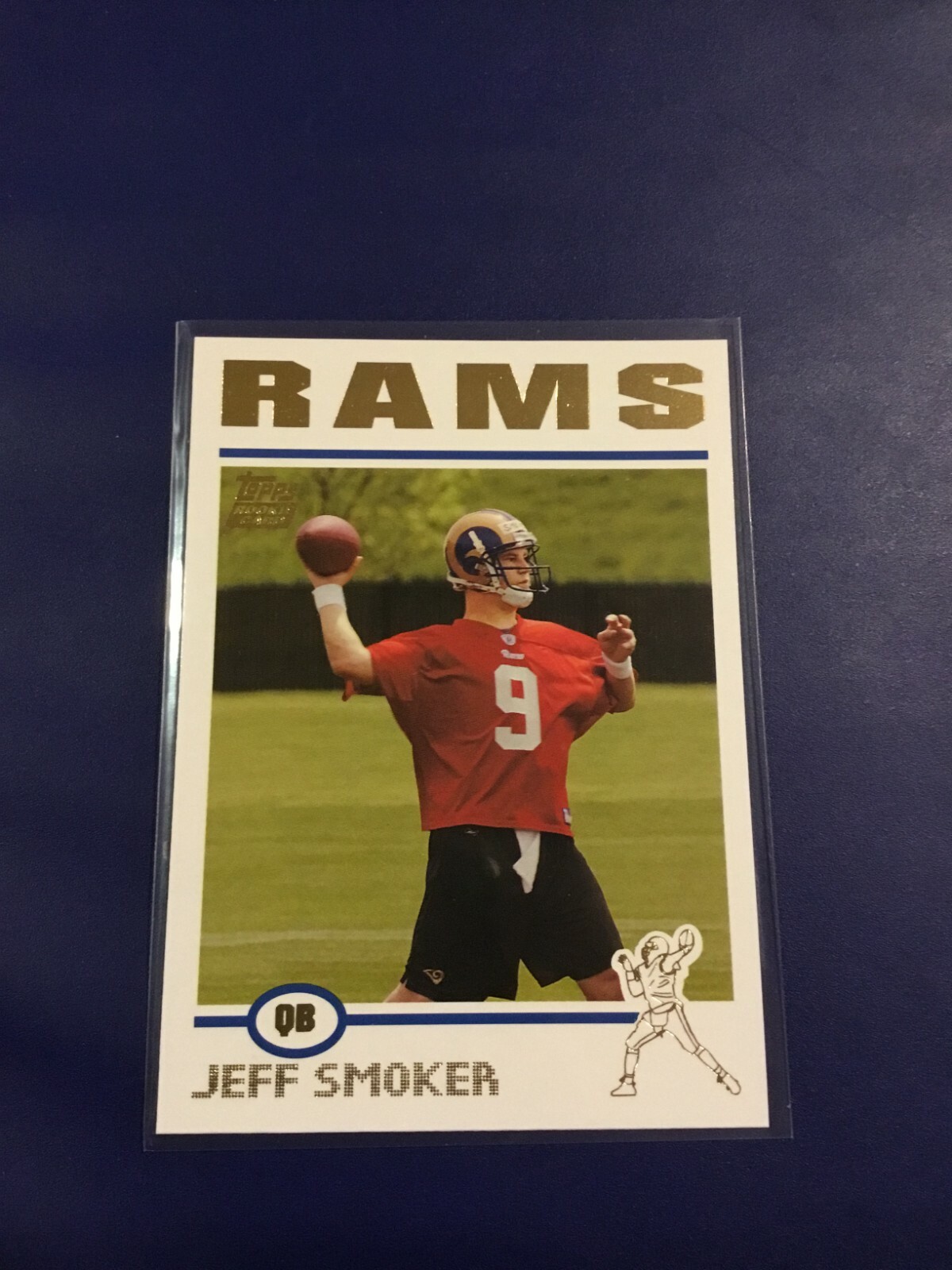 2004 Topps # 322 JEFF SMOKER ROOKIE Gold St. Louis Rams Michigan State ...