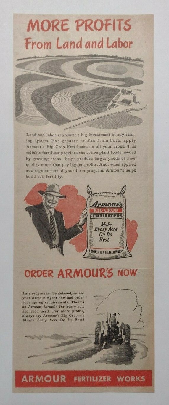 1947 Armour Fertilizer Works Advertisement | eBay