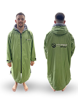 Hyper Wake Waterproof Dry Changing Robe - Green - Surfing & Swimming ...