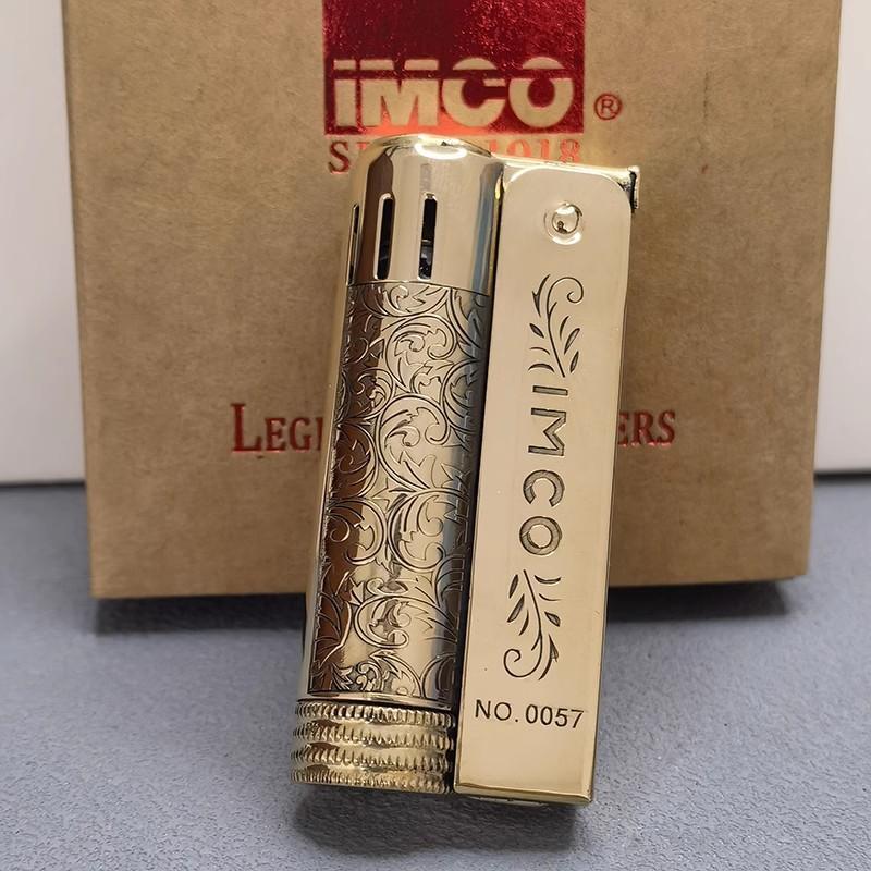 IMCO 6600 Retro Brass Stainless Steel Gasoline Lighter Pattern Design ...