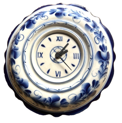 GZHEL Hand Made Russian Porcelain Wall Clock | eBay