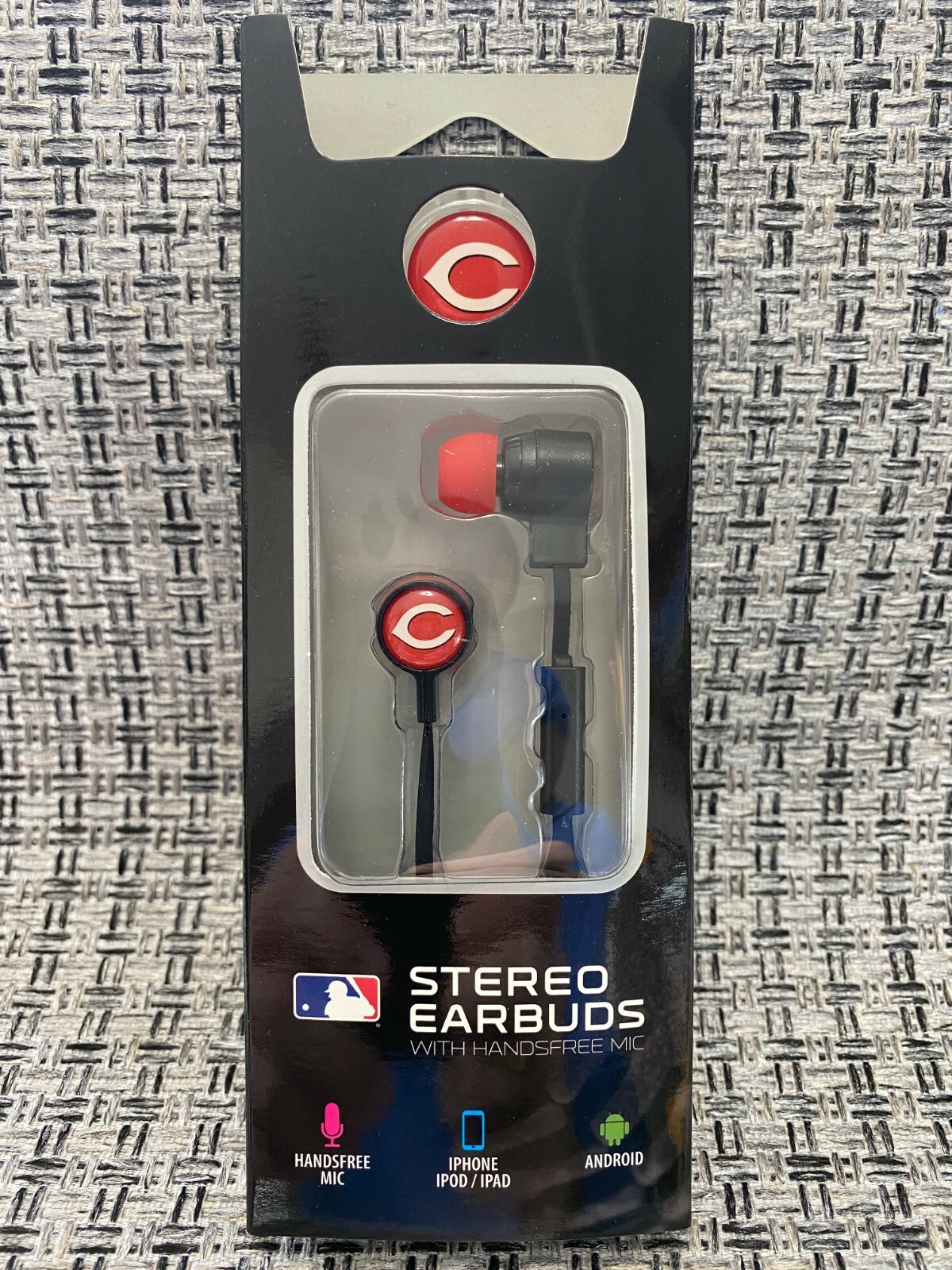 Cincinnati Reds Stereo Earbuds with Handsfree Mic Mizco Brand MLB ...