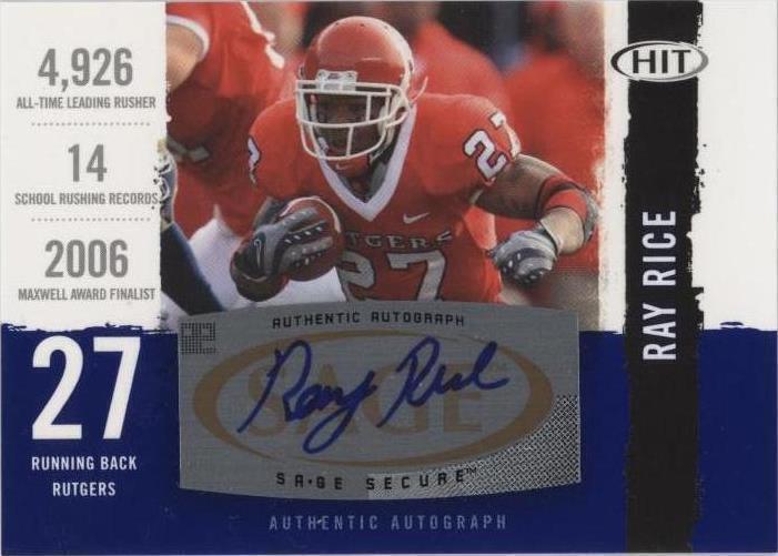 2008 SAGE Hit - Autographs Ray Rice #A73 (AU, RC) for sale online | eBay