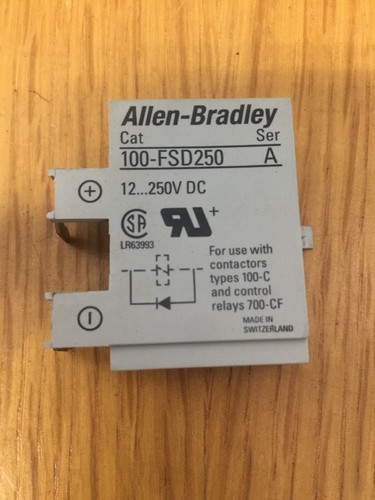 USED Allen Bradley Surge Suppressor Contact Cat No 100-FSD250 Series A ...