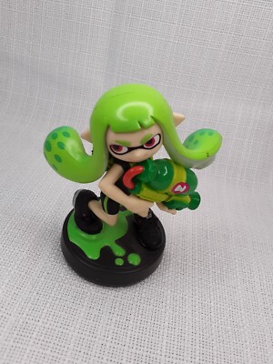 Lime Green Inkling Girl Amiibo Splantoon | eBay