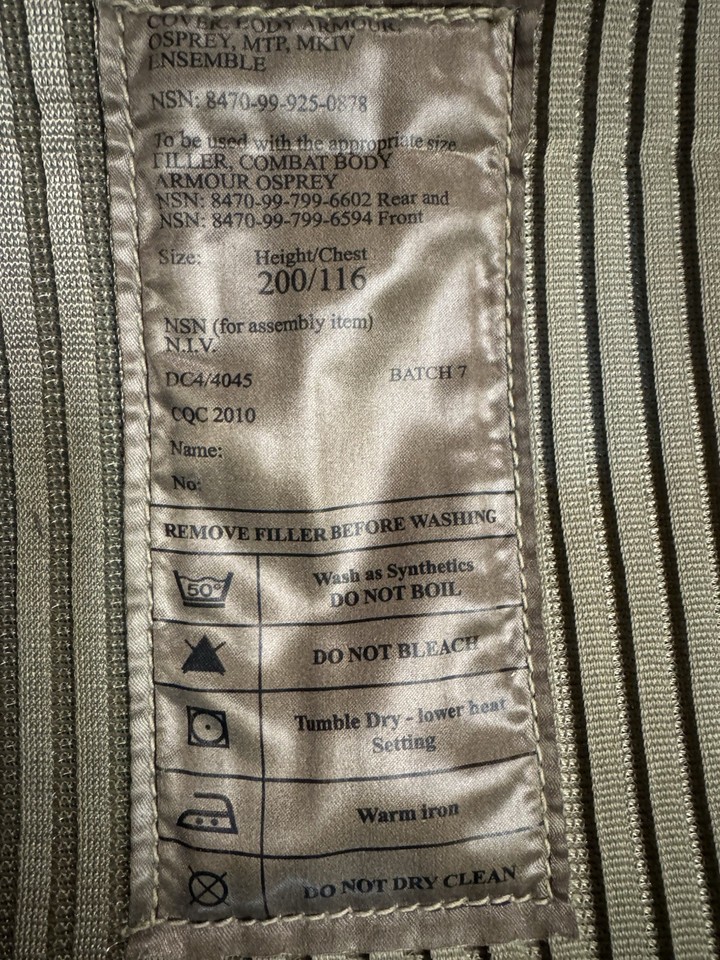 Osprey Body Armour British Army Surplus MTP With Hard/Soft Armor And ...
