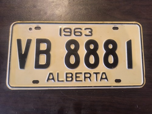 1963 Alberta License Plate. VB 8881 | eBay