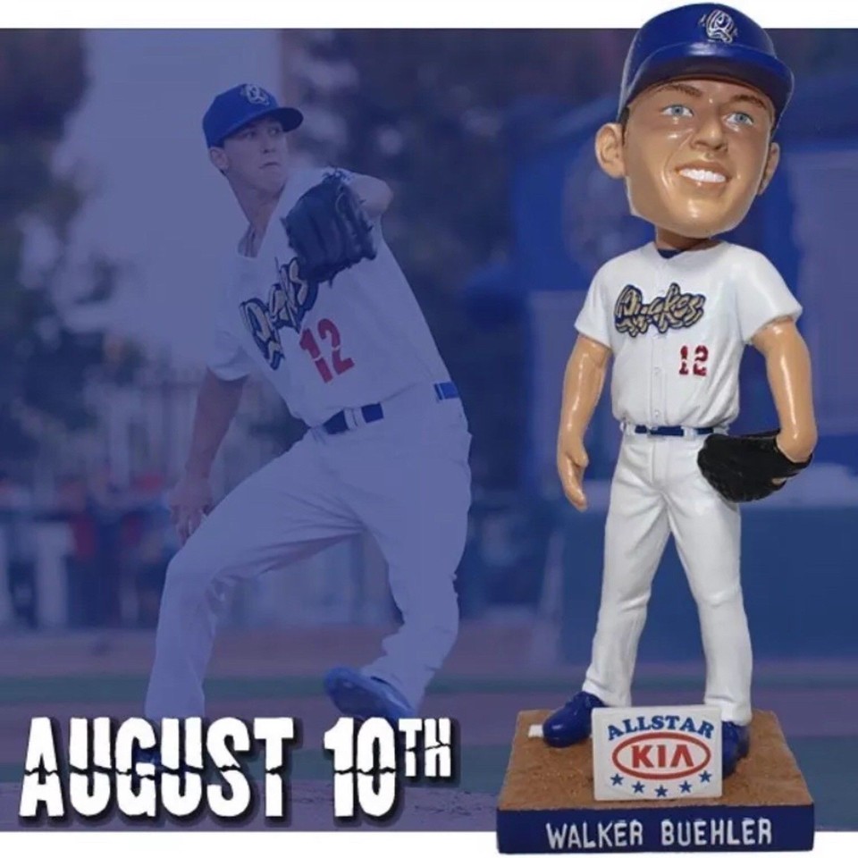 ROOKIE Walker Buehler 2018 Rancho Quakes Bobblehead SGA - new in box | eBay