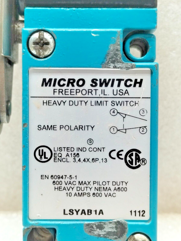 MICRO SWITCH LSYAB1A HEAVYDUTY LIMIT SWITCH | eBay Australia
