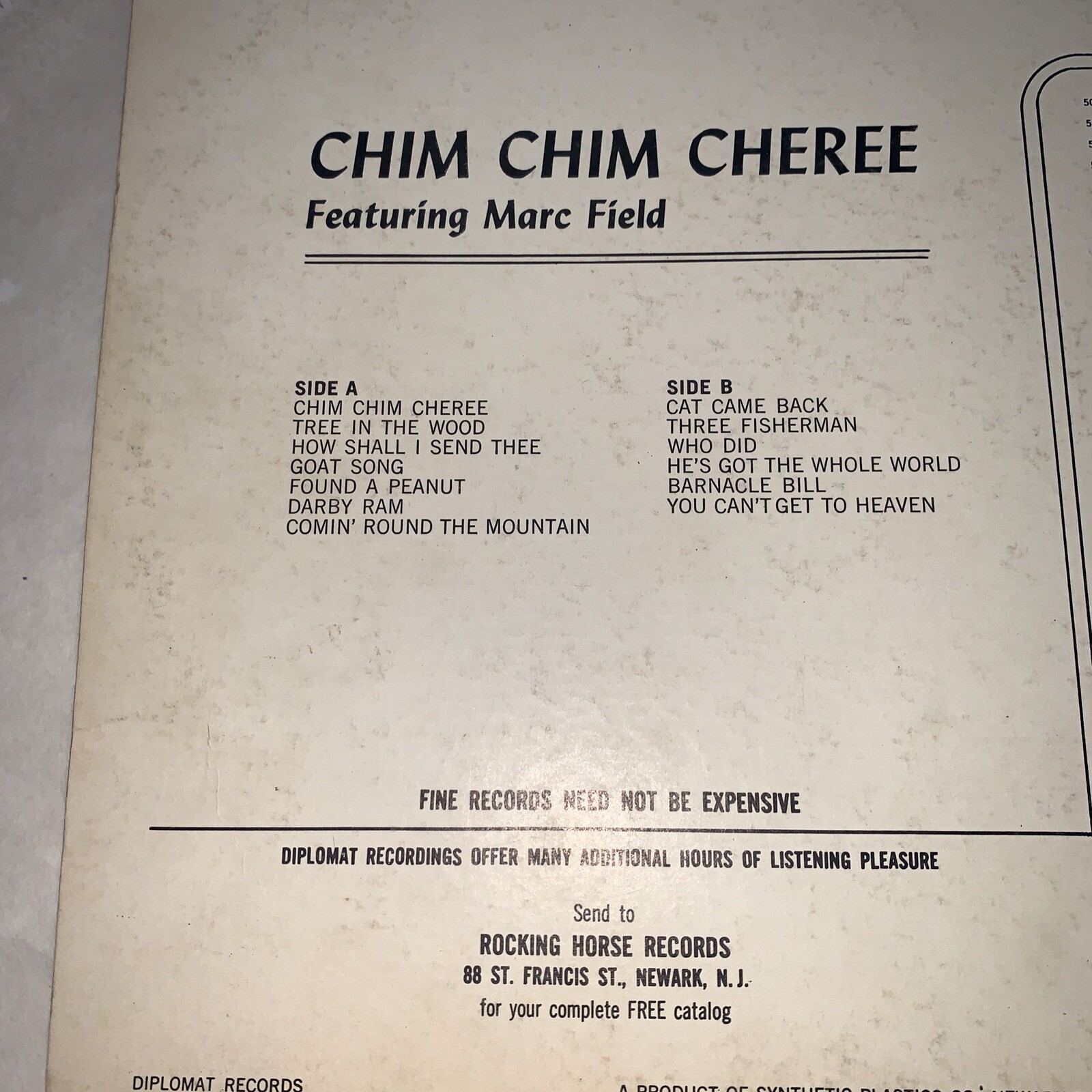 Vintage Album Chim Chim Cheree LP - Mary Poppins, Marc Field | eBay