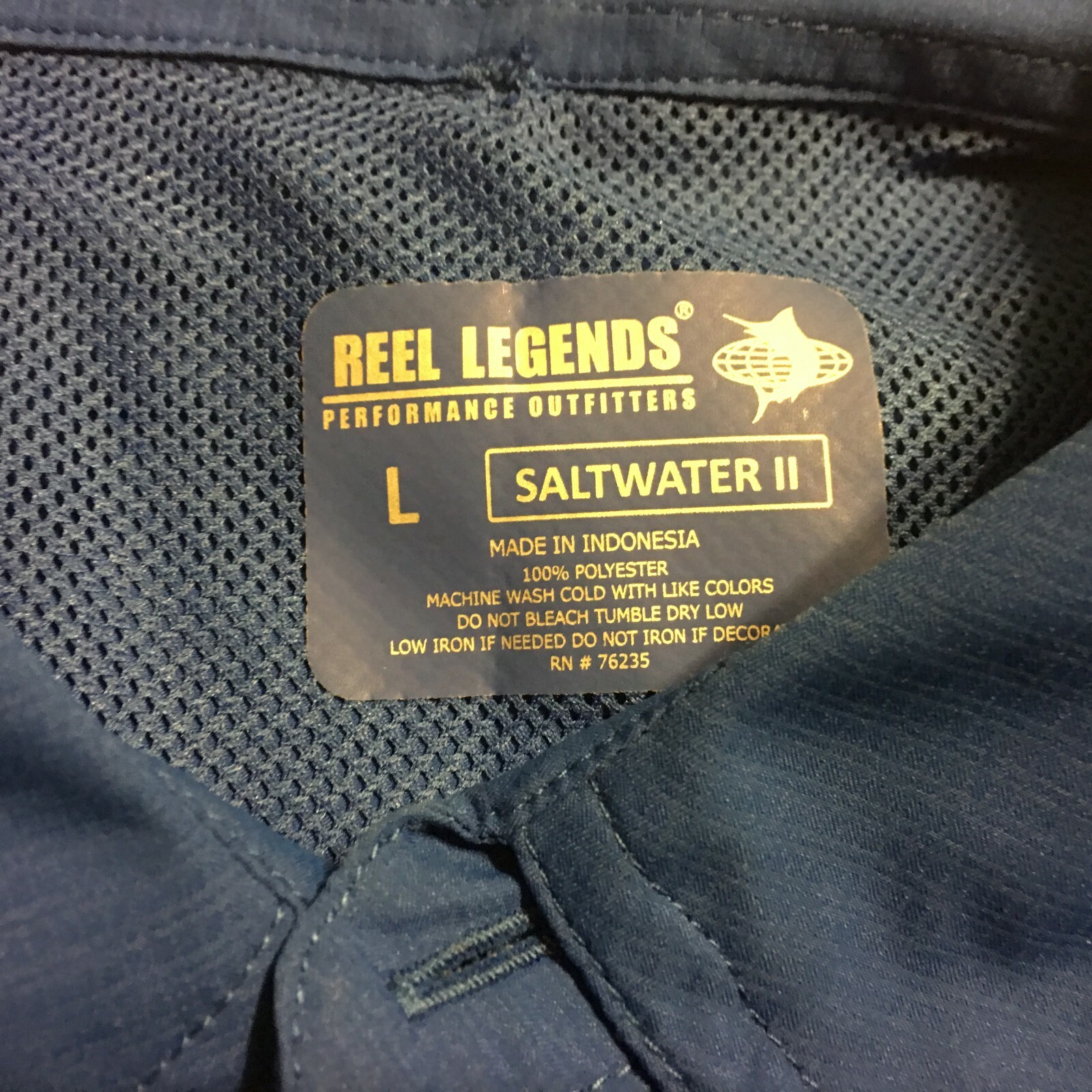 Reel Legends Mens Saltwater II Solid Blue SS Fishing … - Gem