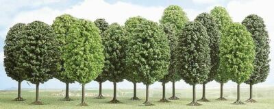 12 Alberi Decidui 35-55mm N Gauge Paesaggio Busch 6586 | eBay
