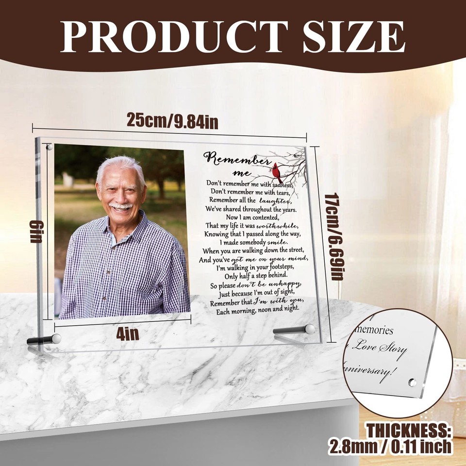 Roowest 1 Pcs Cardinal Memorial Picture Frame Sympathy Gifts for Loss ...