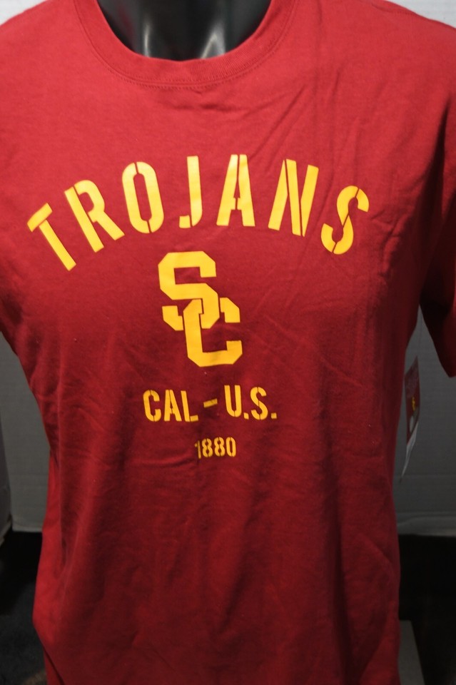 NWT USC Trojans SC Apparel "SC 1880" T Shirt Mens Large Red New with ...