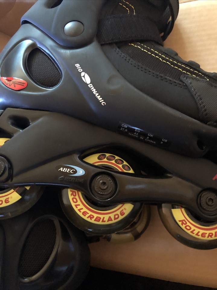 Rollerblade Mens Pro 03 Bio Dynamic Inline Roller Skates Black SZ 42 EU ...