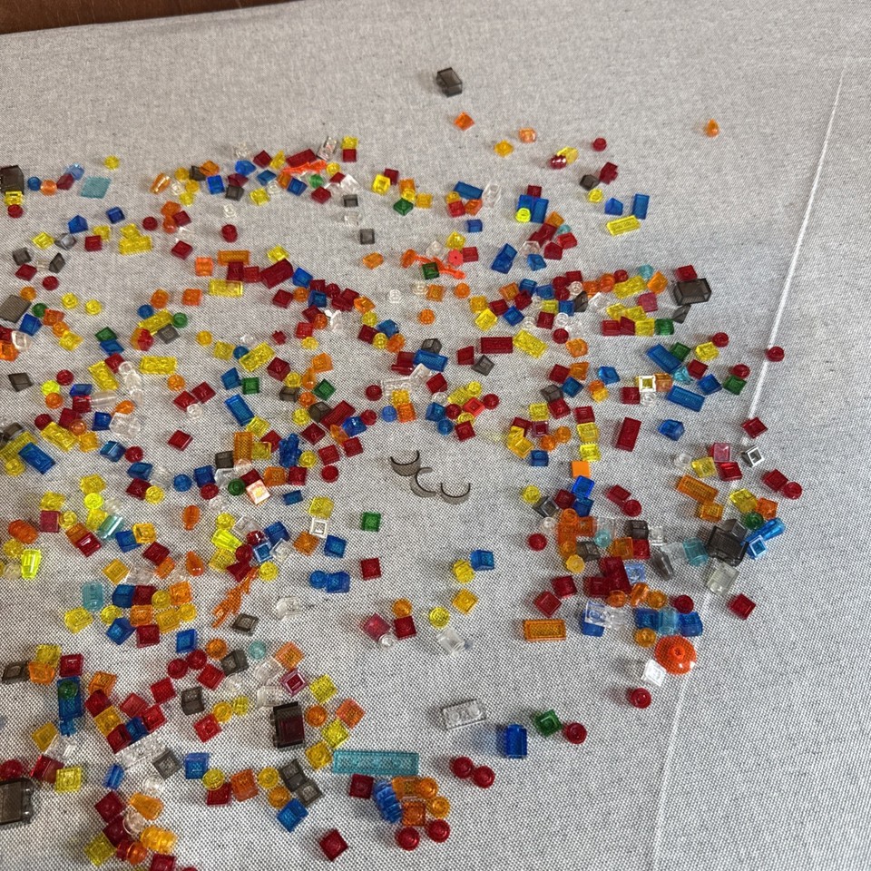 Lego trans transparent neon Orange Green red Bricks Parts Job Lot ...