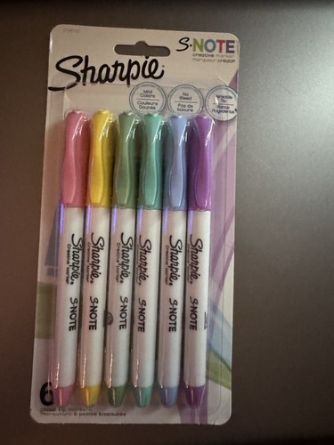 Sharpie S Note Creative Markers 6PK Precise Broad Lines Versatile ...