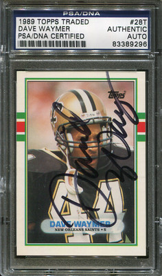 Dave Waymer Signed 1989 Topps Autographed Saints Notre Dame PSA/DNA ...