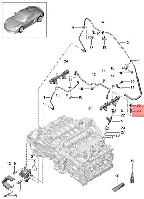 Genuine Porsche Boxster Cayenne Panamera Pressure Sensor 94860623003 ...