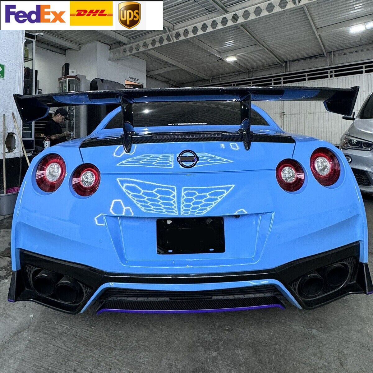 Fits For 2008-2023 Nissan GTR R35 GT Carbon Fiber Rear Trunk Spoiler ...
