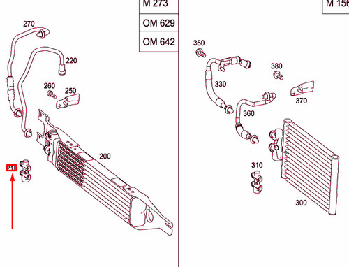 NEW MERCEDES-BENZ ML W164 OIL COOLER THERMOSTAT A1645010065 OEM | eBay